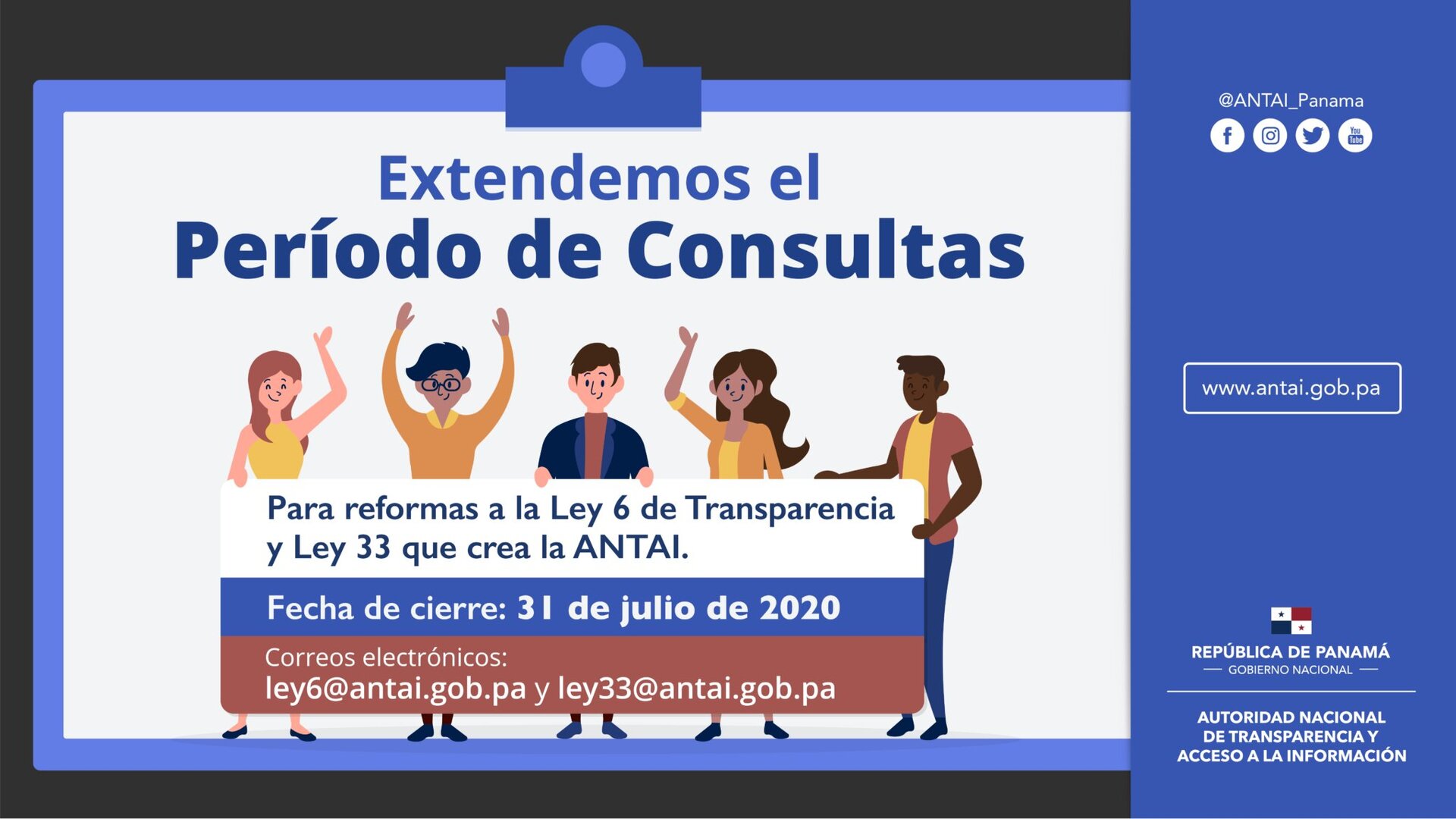 ANTAI amplía proceso de consulta para recomendaciones al Ejecutivo ...